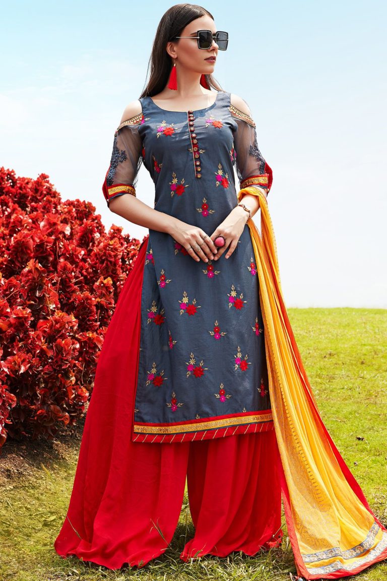 Jazz up this season with Samyakk’s Embroidered Designer Salwars Kameez