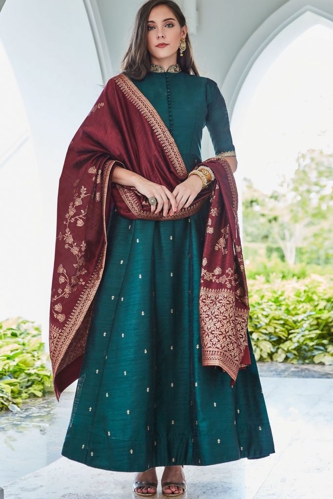 Collar Neck Design Salwar Kameez - Samyakk: Sarees | Sherwani | Salwar Suits | Kurti | Lehenga ...