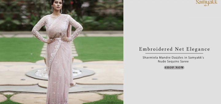 Saree in Net Fabric Archives - Samyakk: Sarees | Sherwani | Salwar Suits | Kurti | Lehenga ...