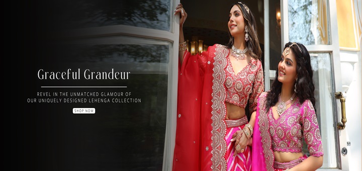 Lehenga Types Archives - Samyakk: Sarees | Sherwani | Salwar Suits ...