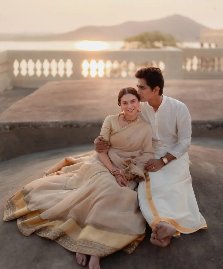 Aditi Rao Hydari, Siddharth get married - Samyakk: Sarees | Sherwani ...