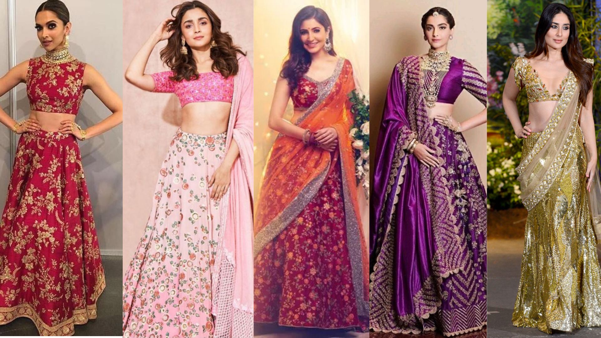 Top Bollywood Celebrities Rocking Gorgeous Lehengas: Style Inspiration ...