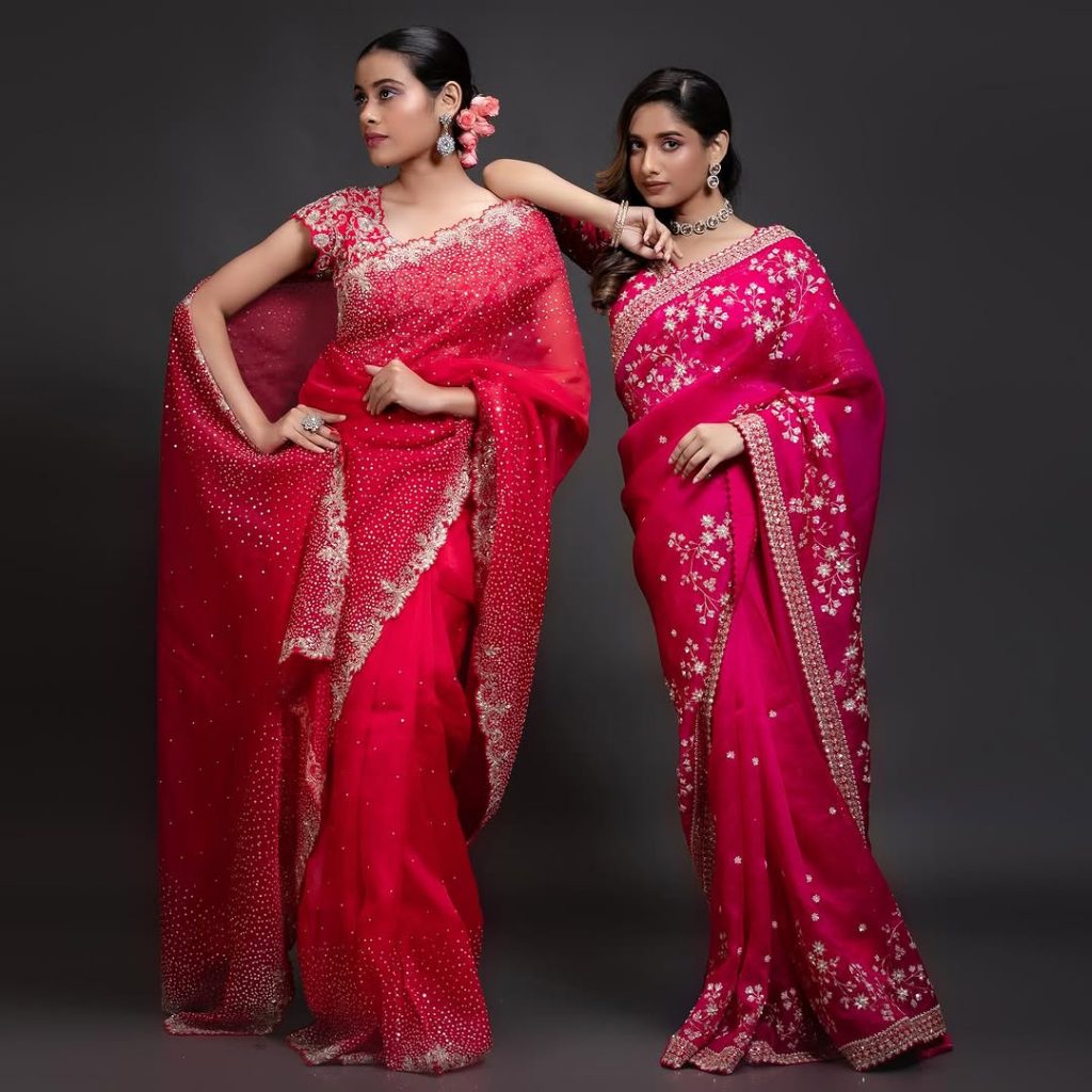Red Sarees - Samyakk: Sarees | Sherwani | Salwar Suits | Kurti ...
