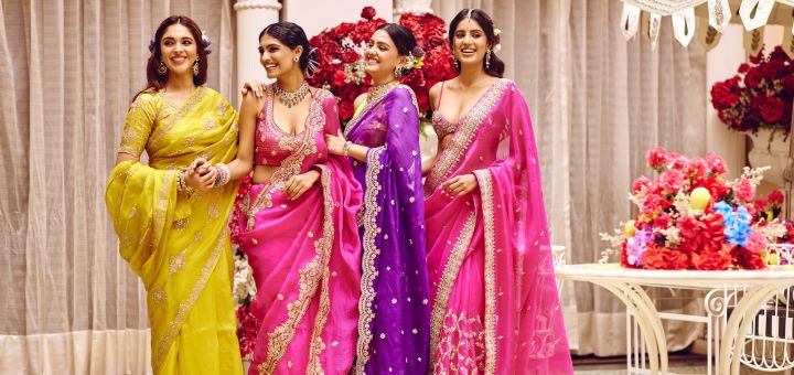 Readymade sarees Archives - Samyakk: Sarees | Sherwani | Salwar Suits | Kurti | Lehenga | Gowns ...